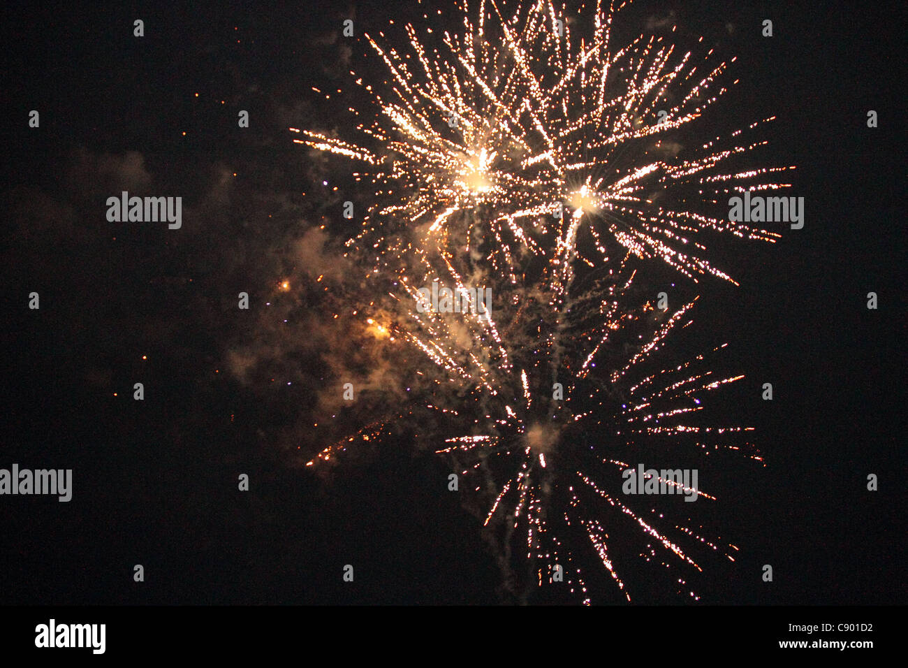 fire works at night July 4th Stock Photo - Alamy