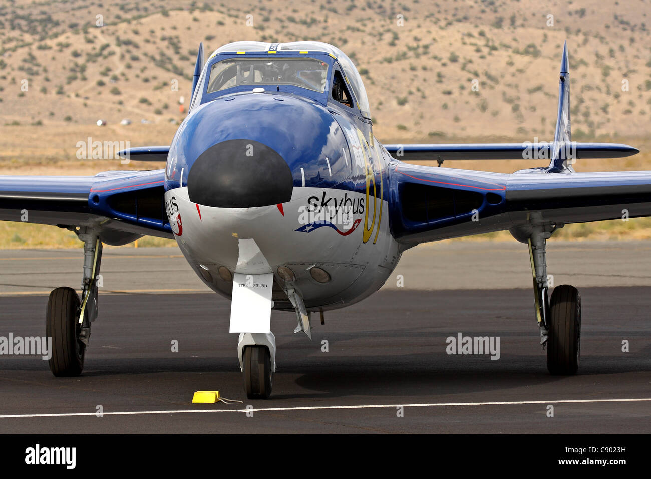 British built de Havilland Vampire on the ramp after a Jet Class race ...