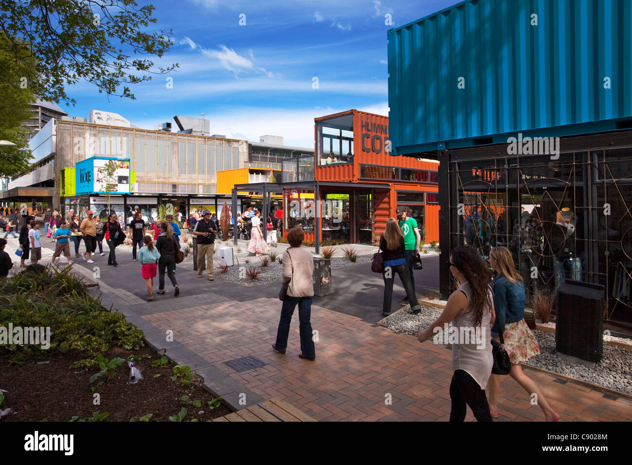 Temporary shopping mall using shipping containers after Christchurch ...