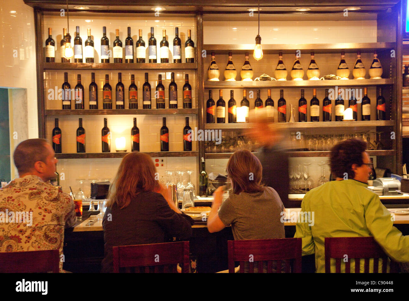 Diners in Restaurant bar Stock Photo - Alamy