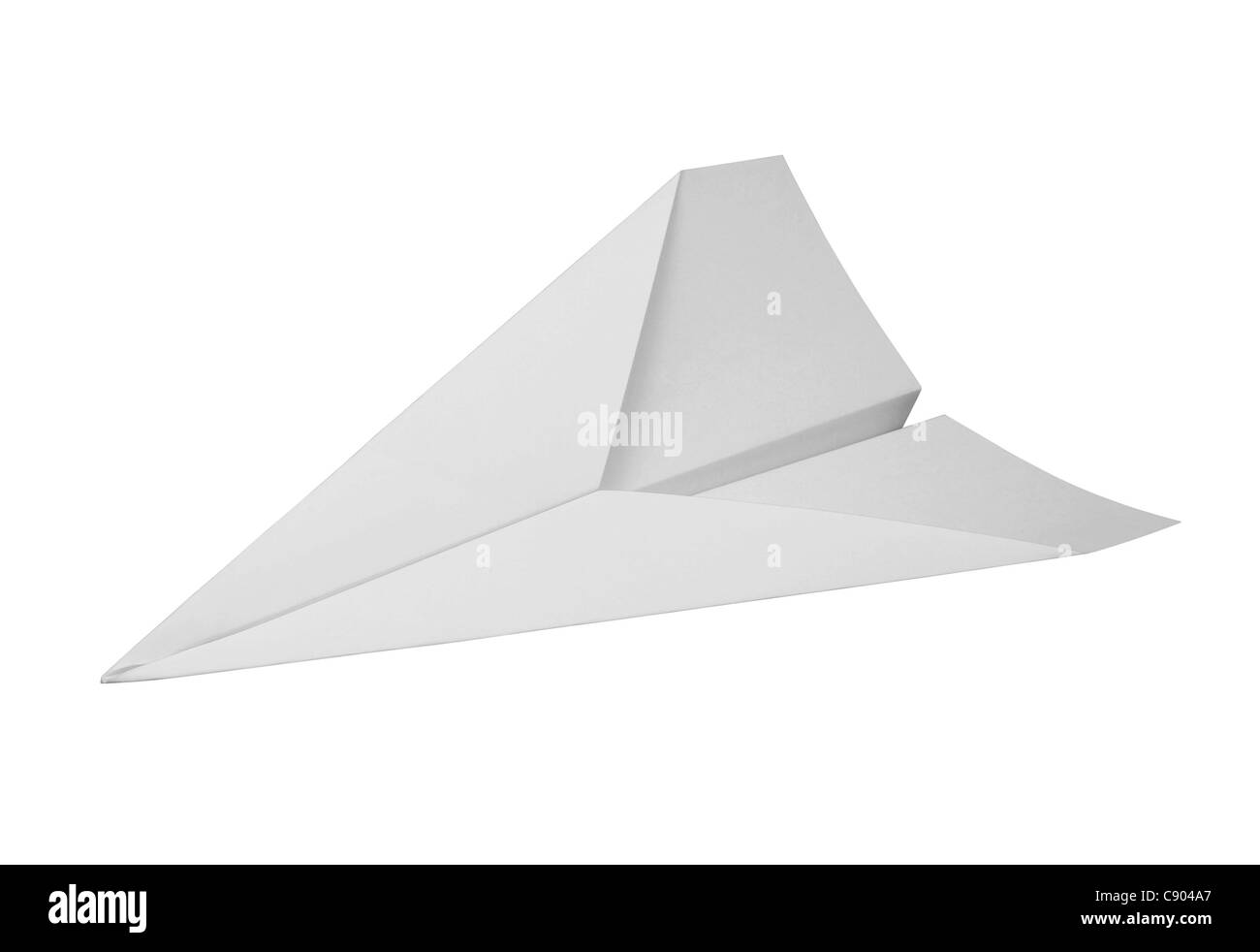 studio photography of a paper plane isolated on white with clipping ...