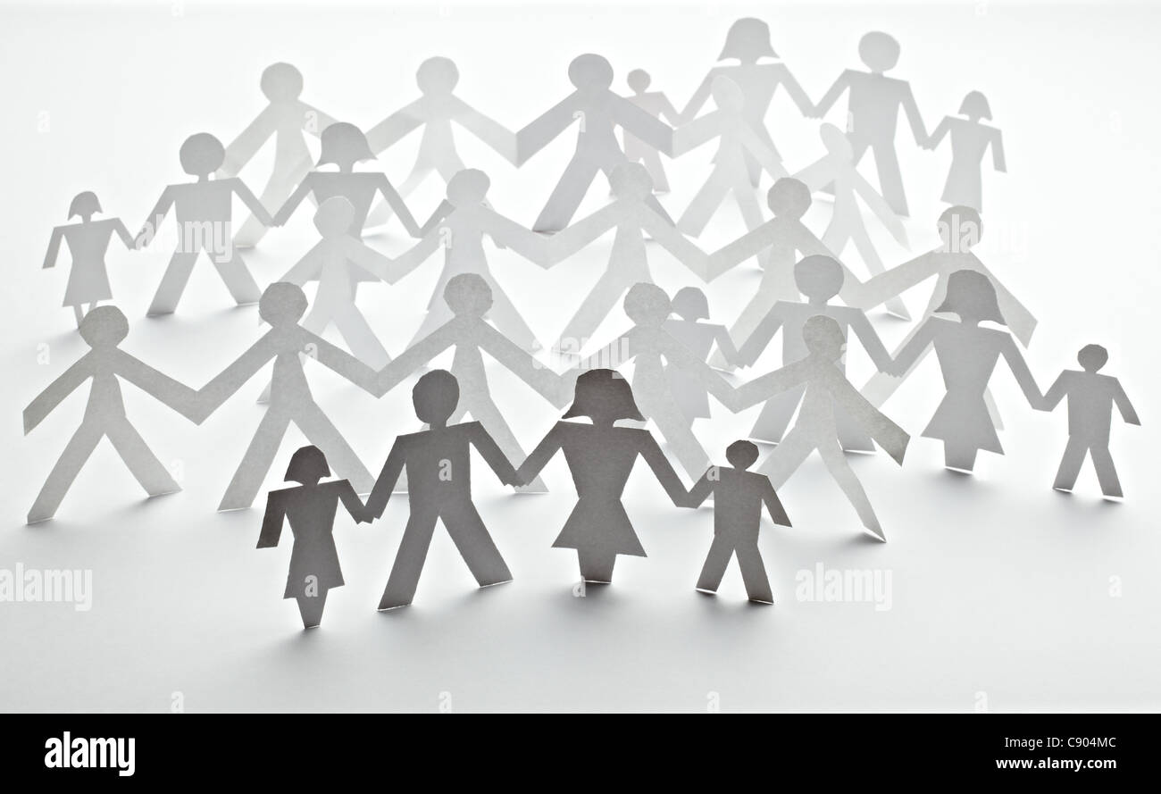 close up of paper people Stock Photo - Alamy