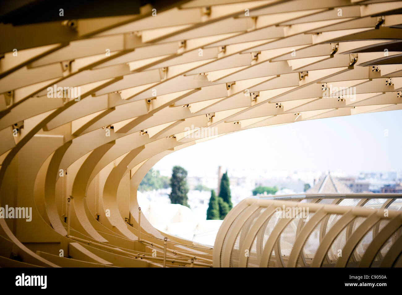 Detail of the grid of Metropol Parasol structure, Seville, Spain Stock ...