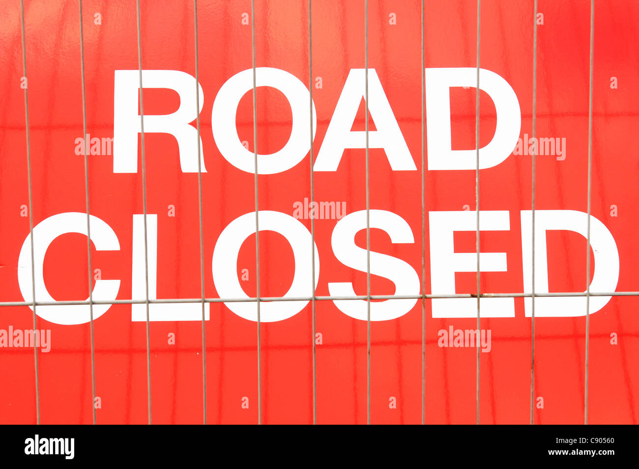 Stop sign closing road hi-res stock photography and images - Alamy