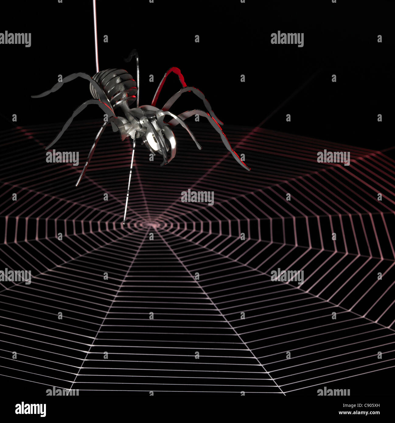 Back silver metallic web hi-res stock photography and images - Alamy