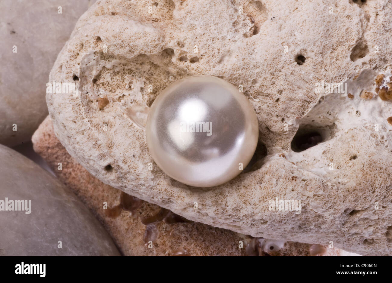 Large White Pearl Stock Photo - Alamy