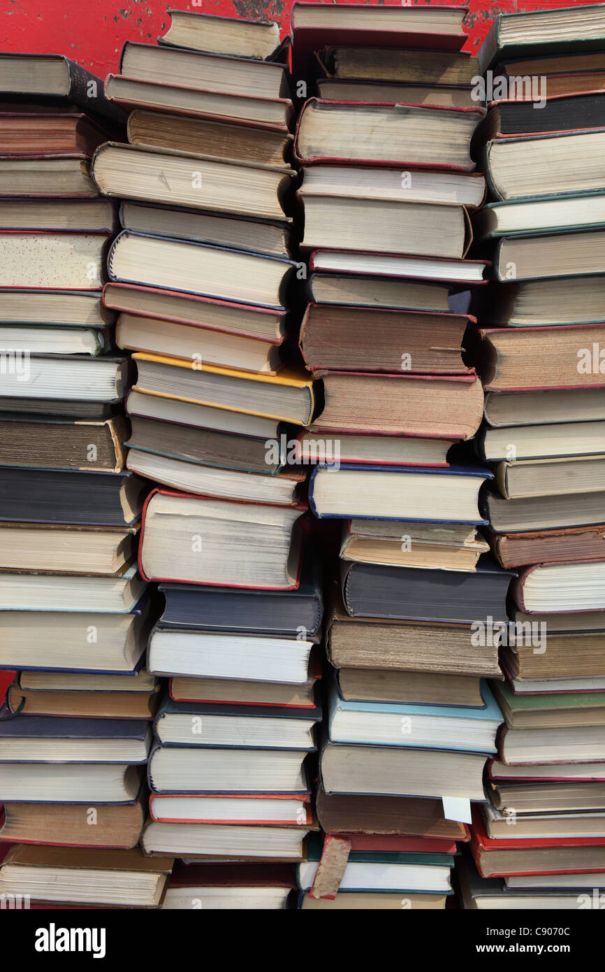 stacks of books, studio photograph Stock Photo - Alamy