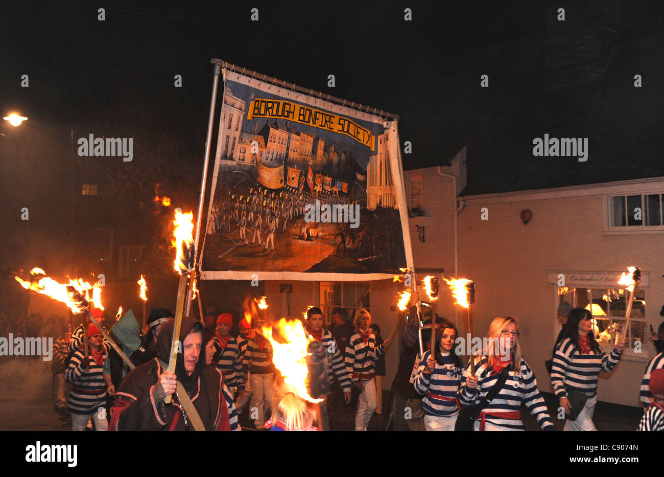 Lewes Bonfire Night Parade and Celebrations Stock Photo - Alamy