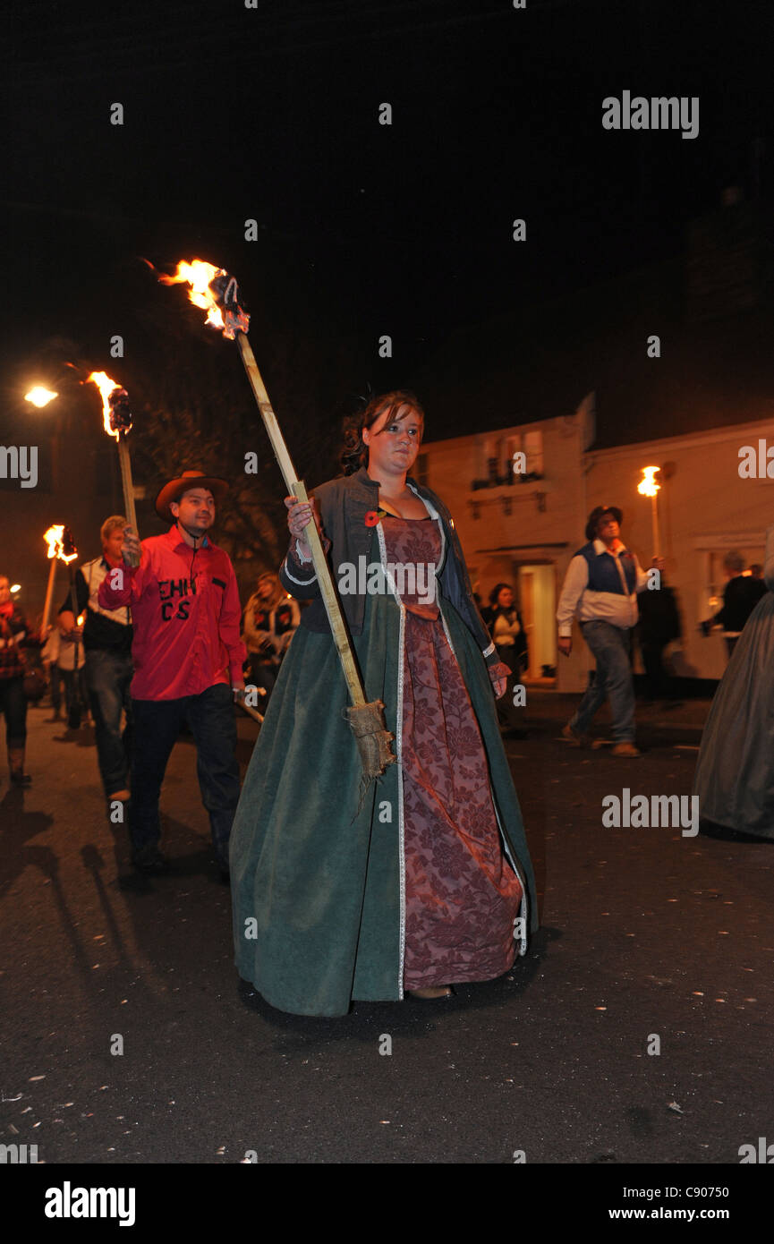 Lewes Bonfire Night Parade and Celebrations Stock Photo - Alamy