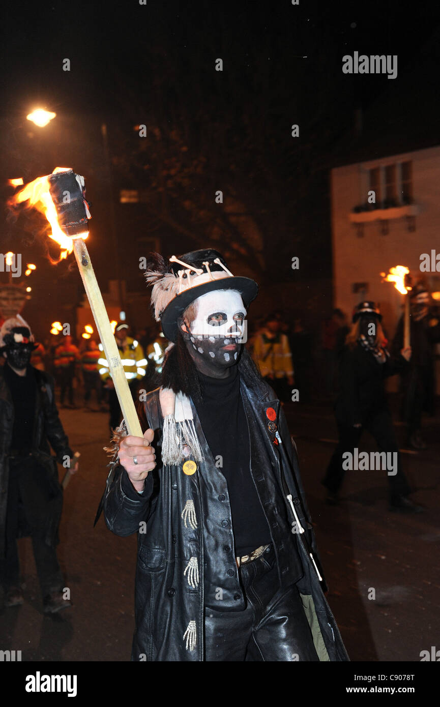 Lewes Bonfire Night Parade and Celebrations Stock Photo - Alamy
