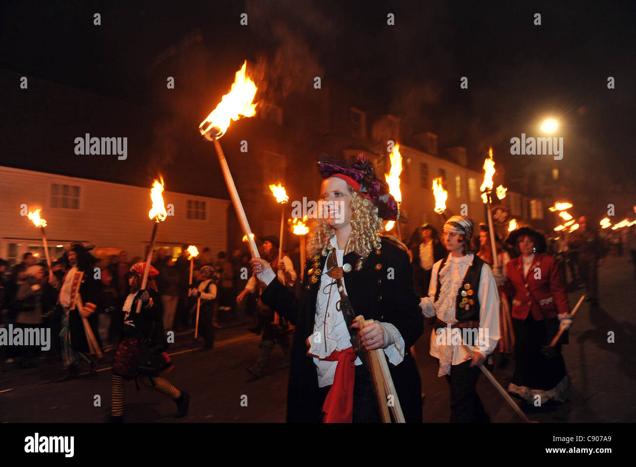 Lewes Bonfire Night Parade and Celebrations Stock Photo - Alamy