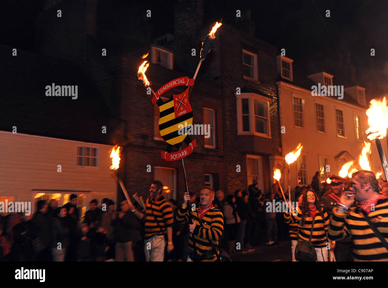 Lewes Bonfire Night Parade and Celebrations Stock Photo - Alamy