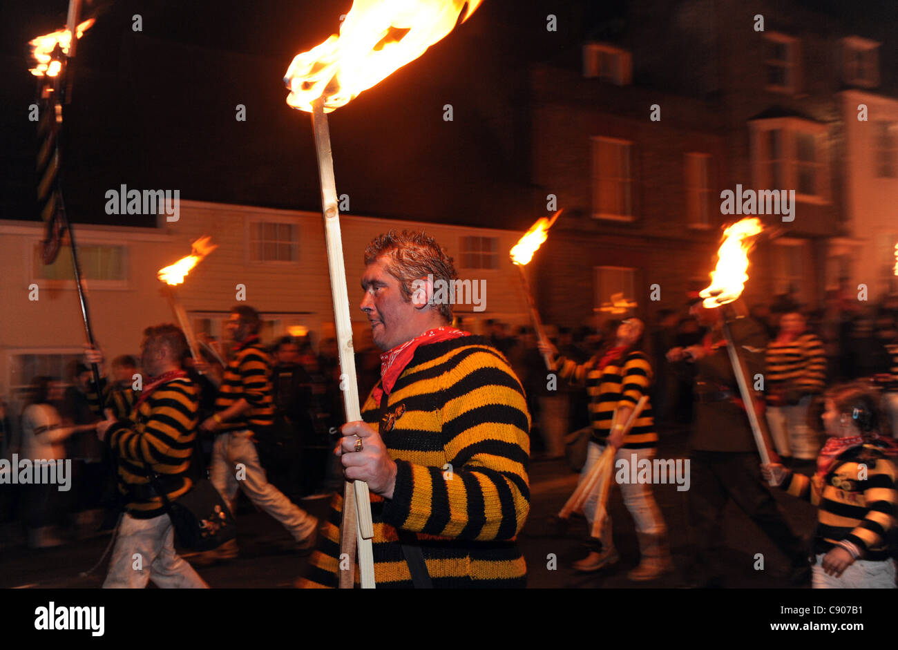 Lewes Bonfire Night Parade and Celebrations Stock Photo - Alamy