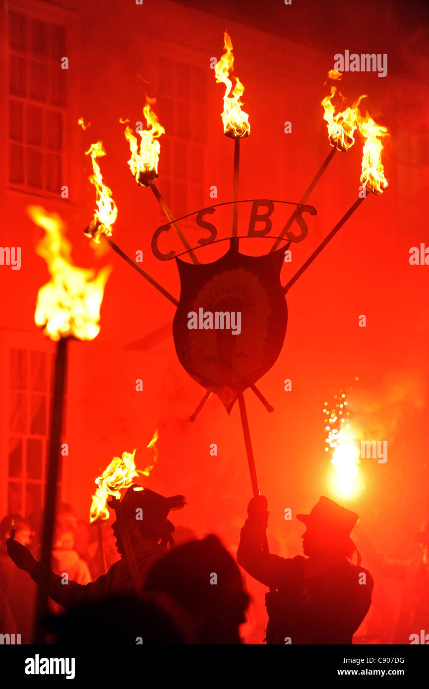 Lewes Bonfire Night Parade and Celebrations Stock Photo - Alamy