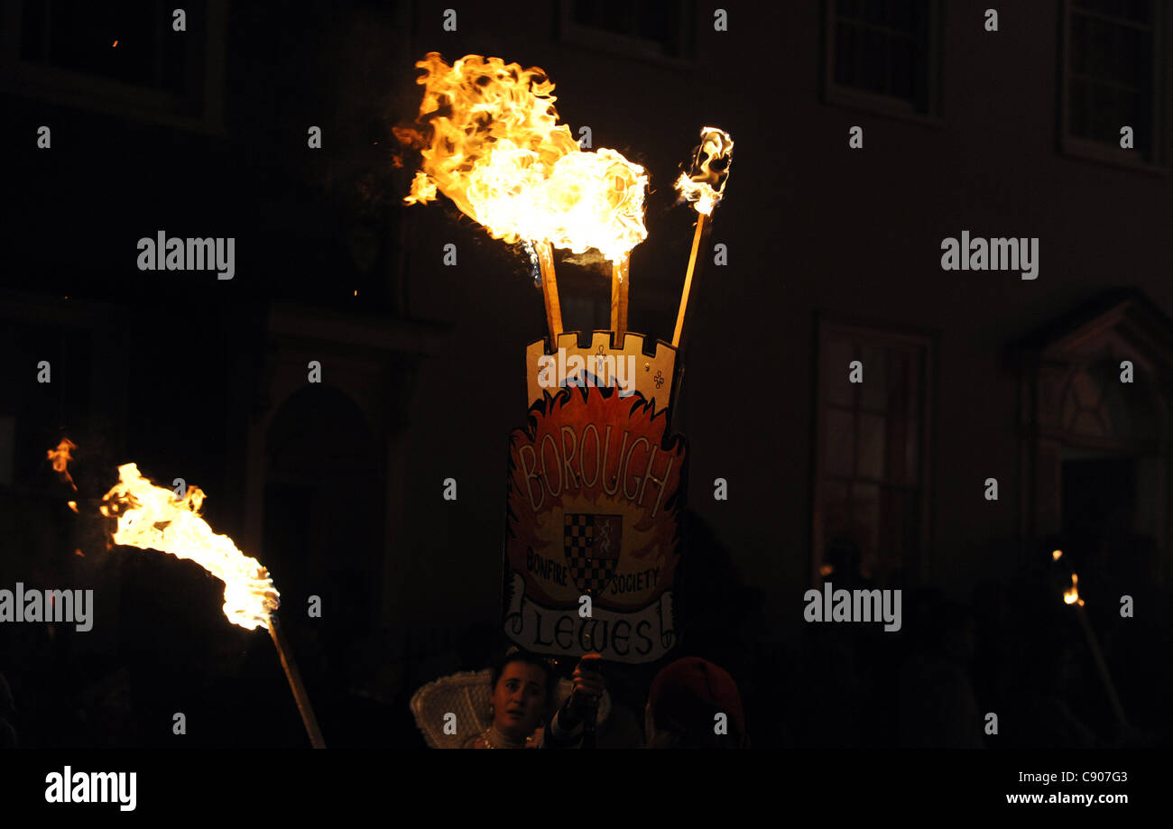 Lewes Bonfire Night Parade and Celebrations Stock Photo - Alamy