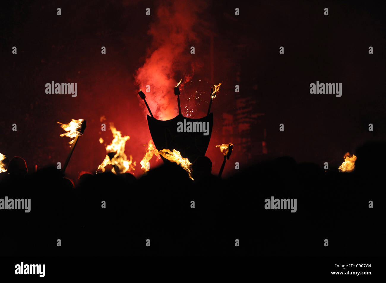 Lewes Bonfire Night Parade and Celebrations Stock Photo - Alamy