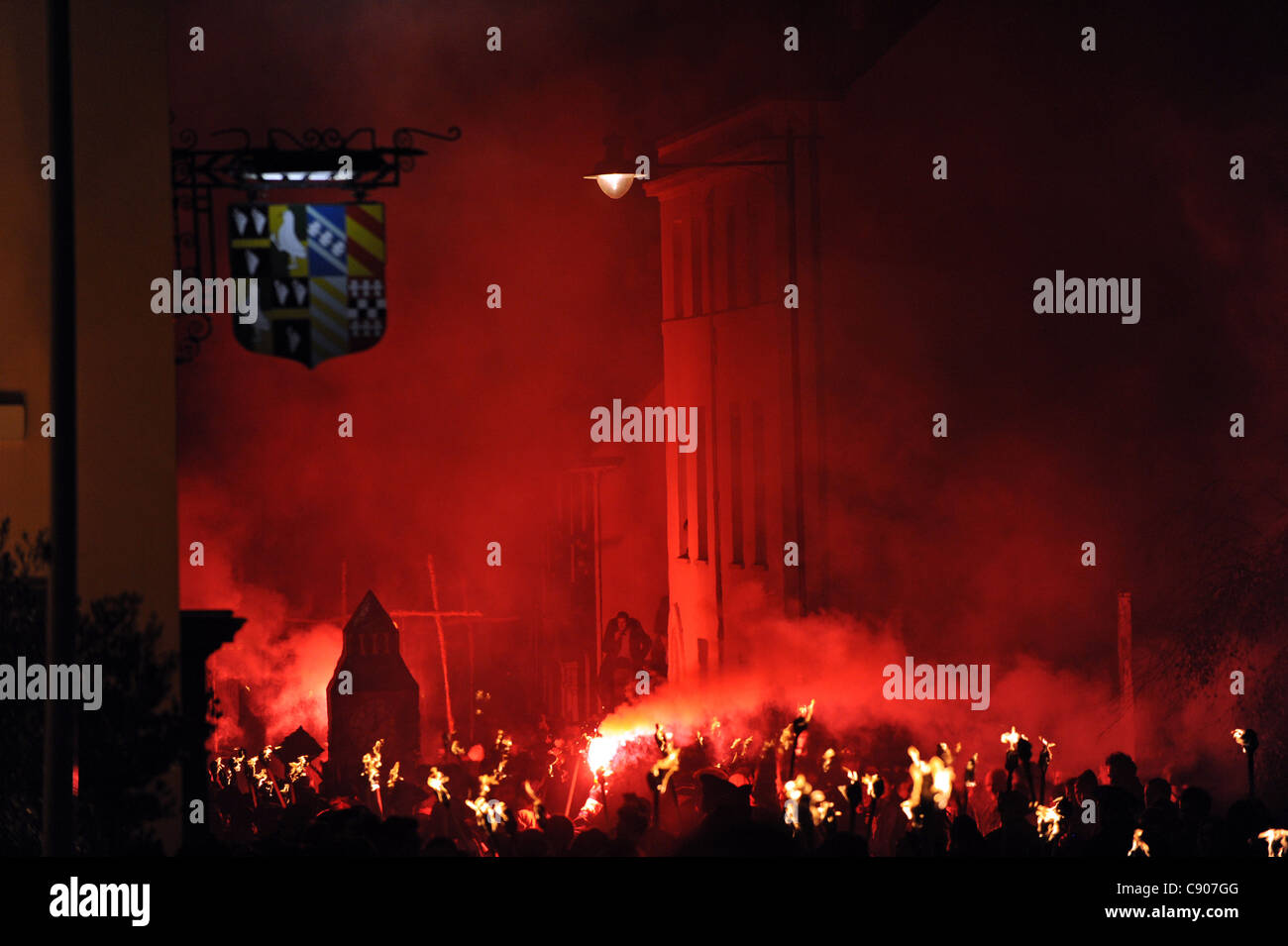 Lewes Bonfire Night Parade and Celebrations Stock Photo - Alamy