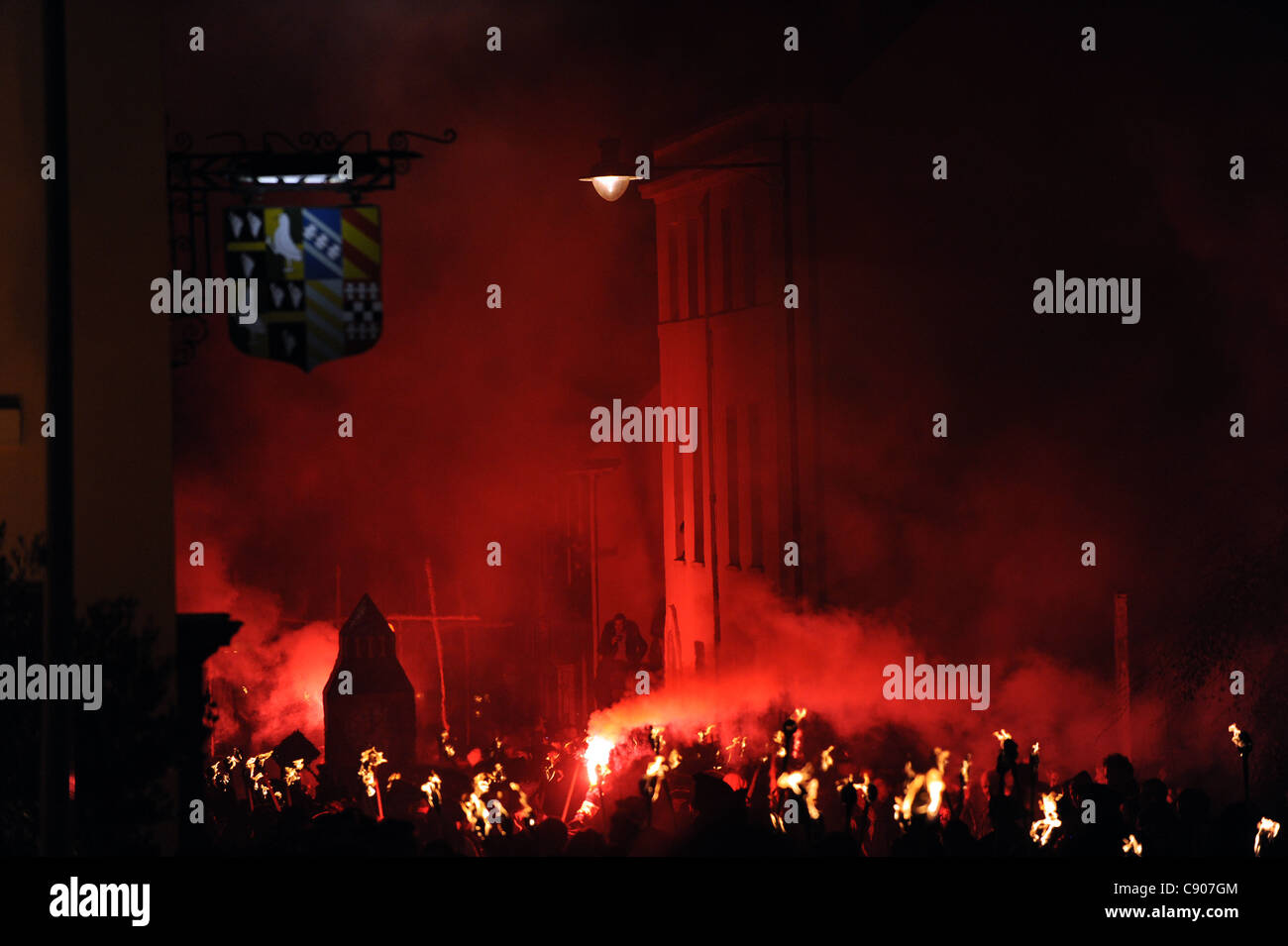 Lewes Bonfire Night Parade and Celebrations Stock Photo - Alamy