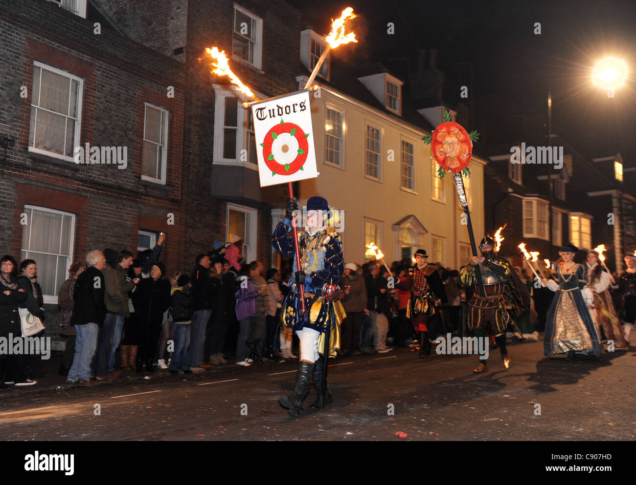 Lewes Bonfire Night Parade and Celebrations Stock Photo - Alamy