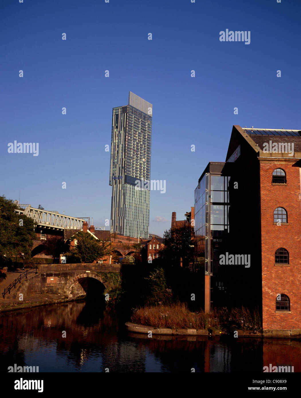 The Beetham Tower and Hilton Hotel Deansgate from Castlefield ...
