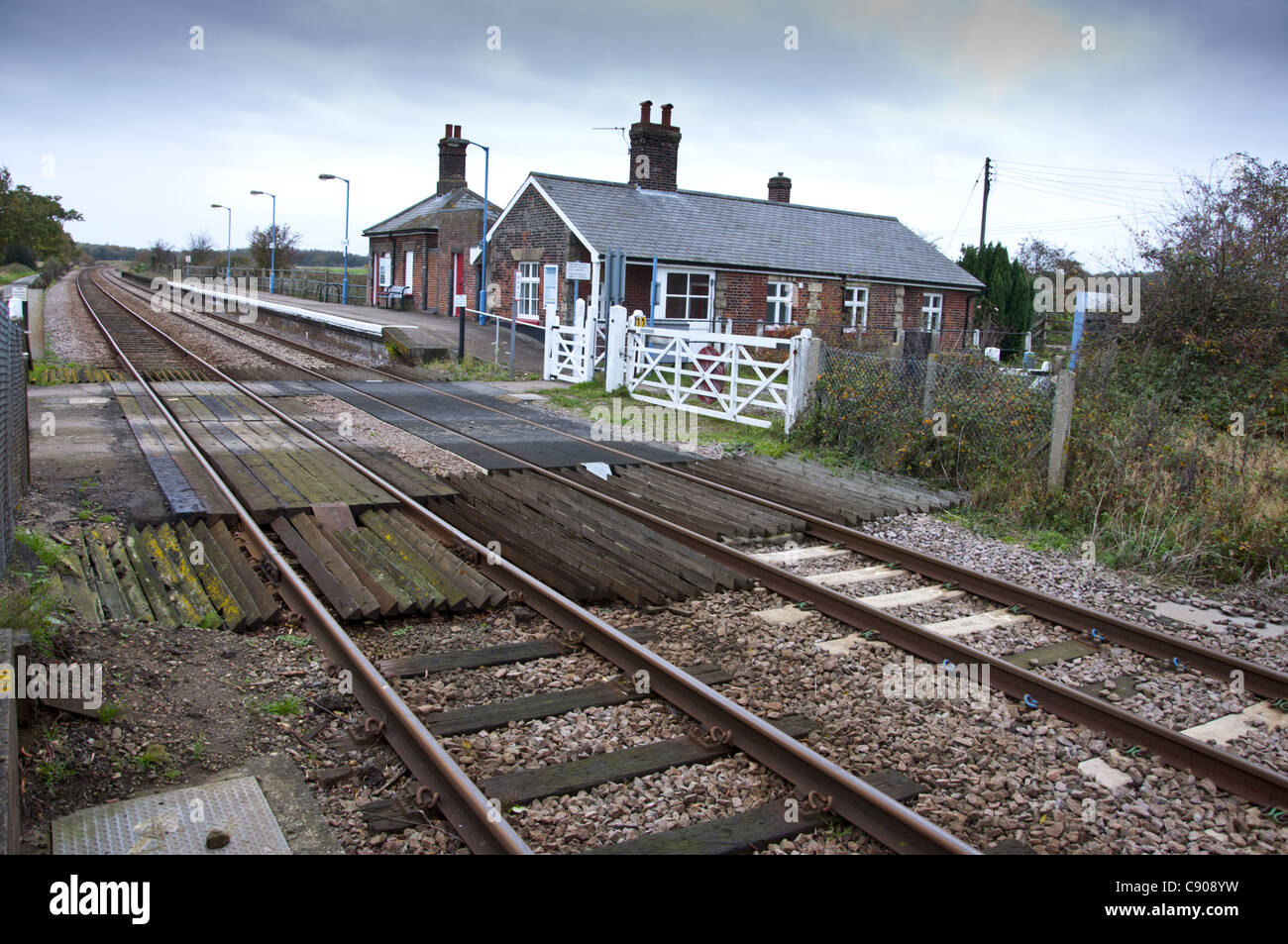 Buckenham small rural countryside railway station Stock Photo - Alamy