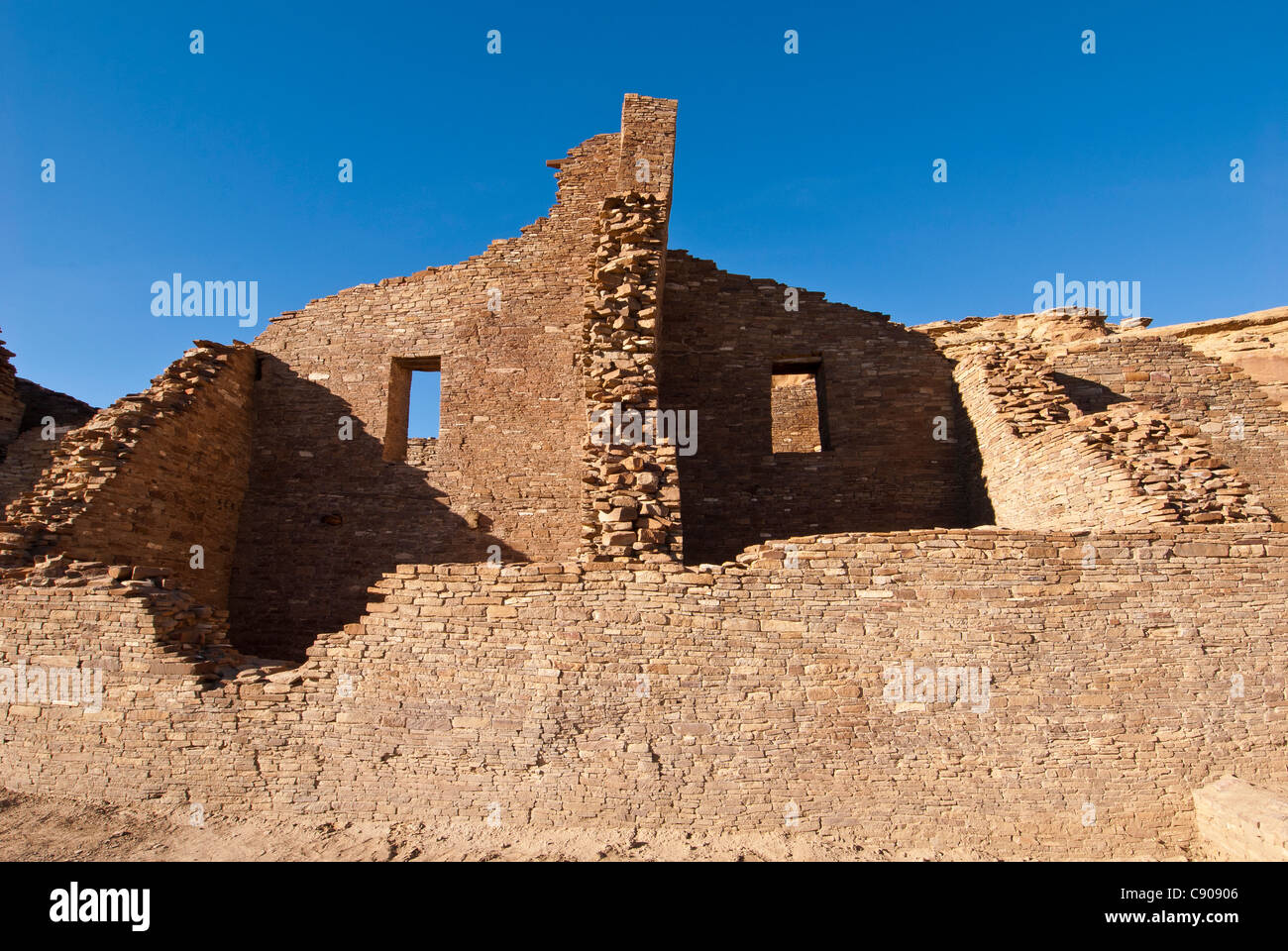 Pueblo Bonito ruin, Chaco Culture National Historical Park, New Mexico ...