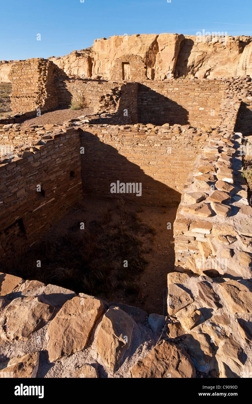 Pueblo Bonito ruin, Chaco Culture National Historical Park, New Mexico ...