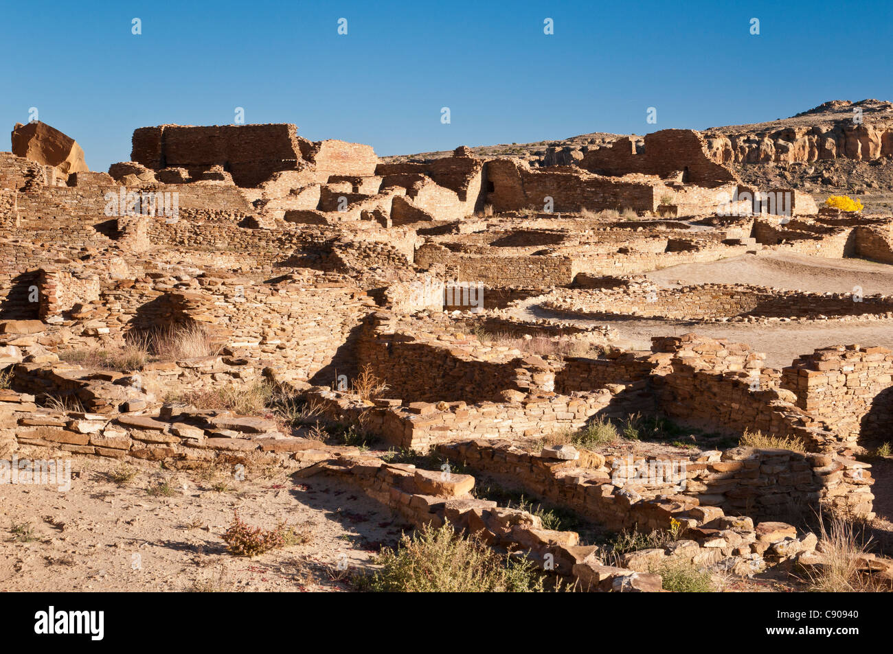 Pueblo Bonito ruin, Chaco Culture National Historical Park, New Mexico ...