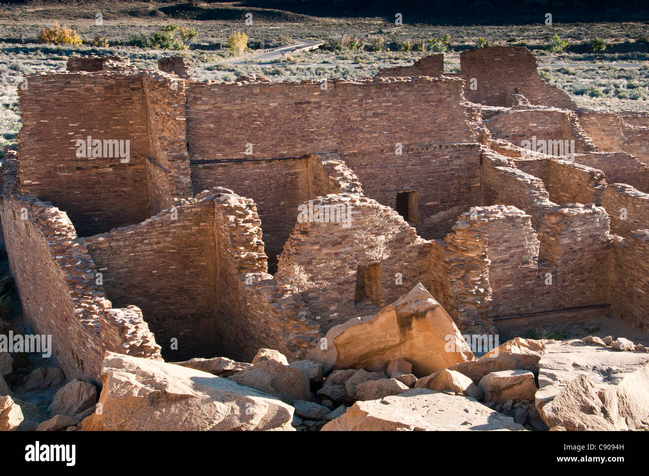 Pueblo Bonito ruin, Chaco Culture National Historical Park, New Mexico ...