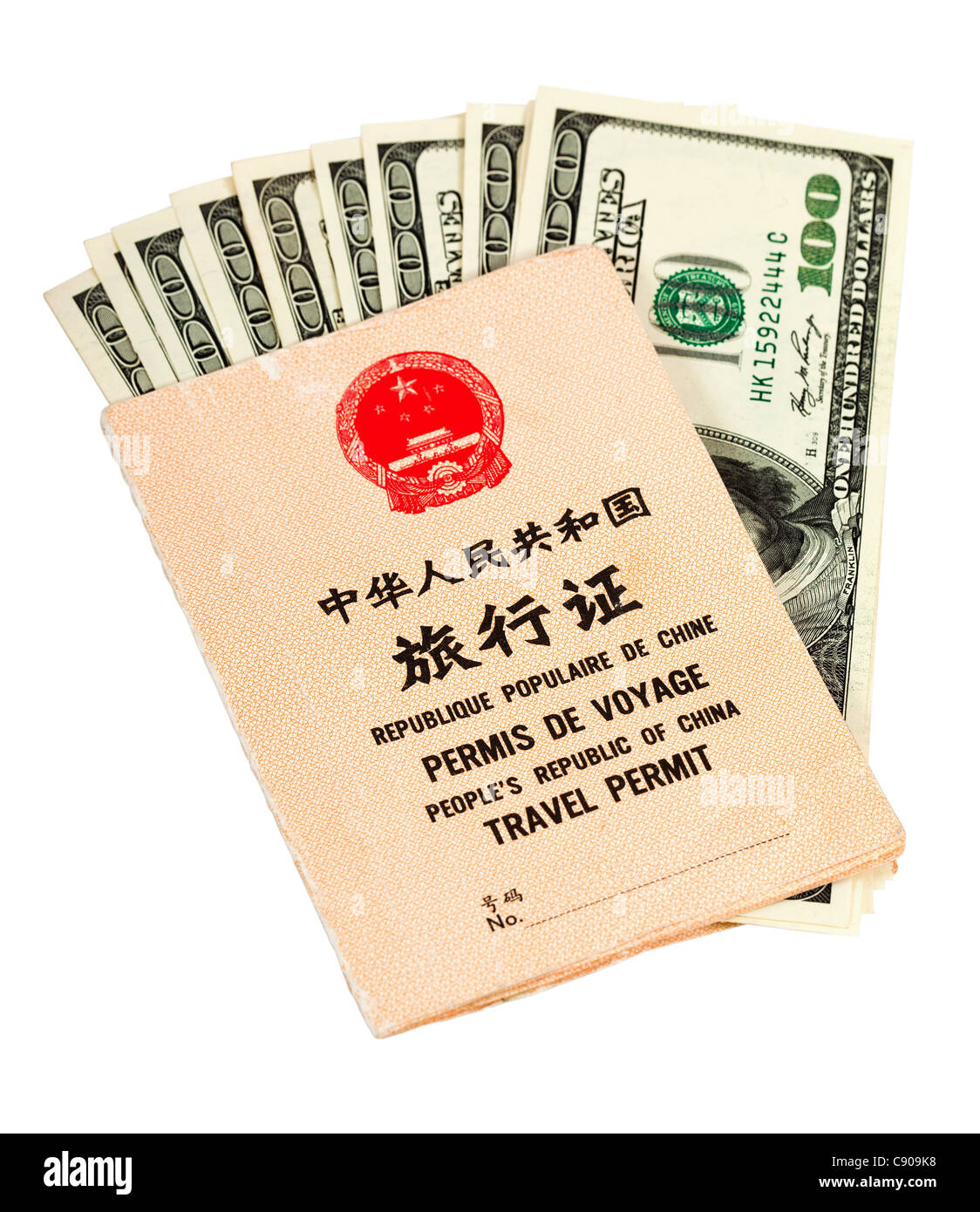 Travel permit. Peoples Republic of China Stock Photo - Alamy