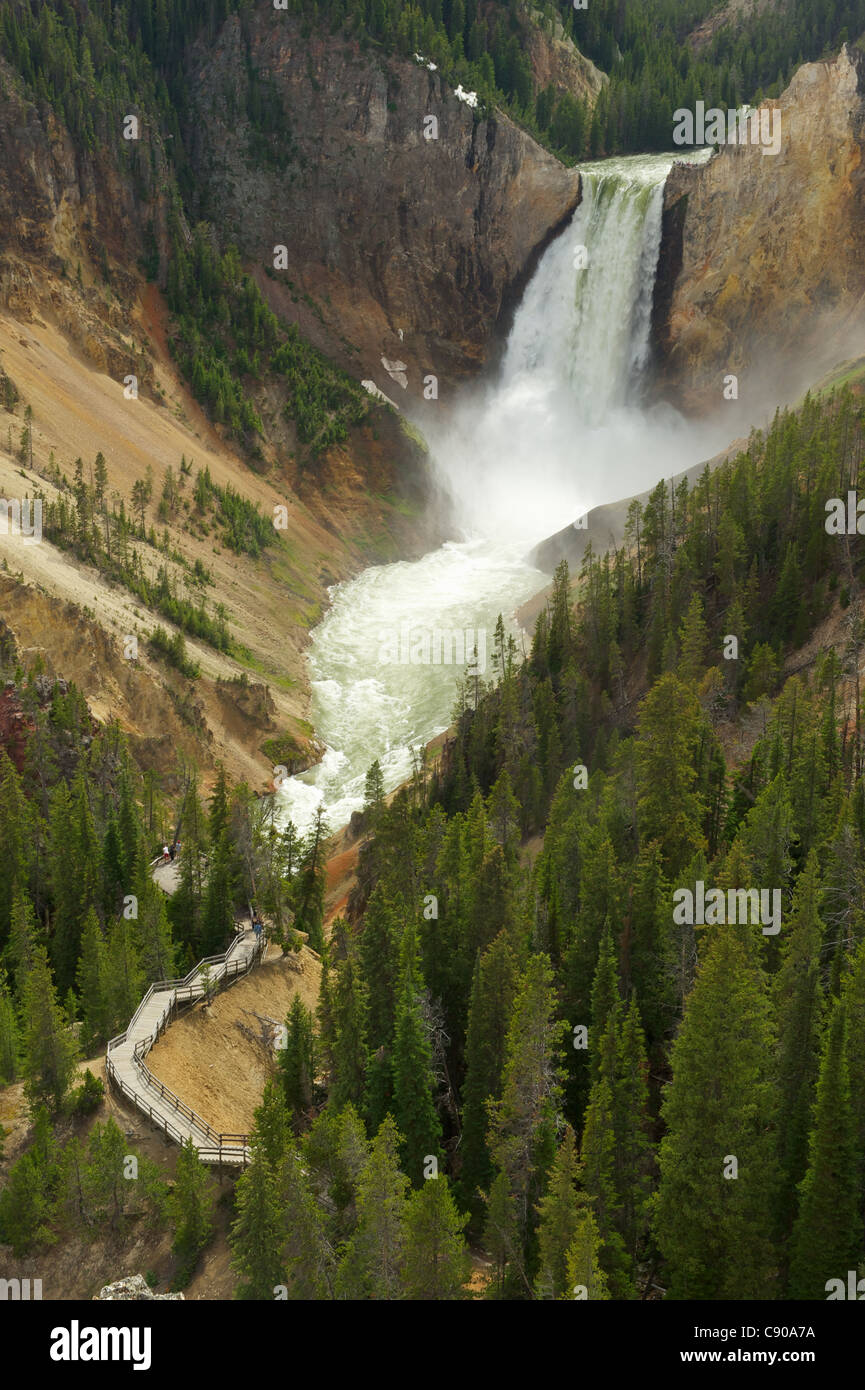 Yellowstone waterfall hiking hi-res stock photography and images - Alamy