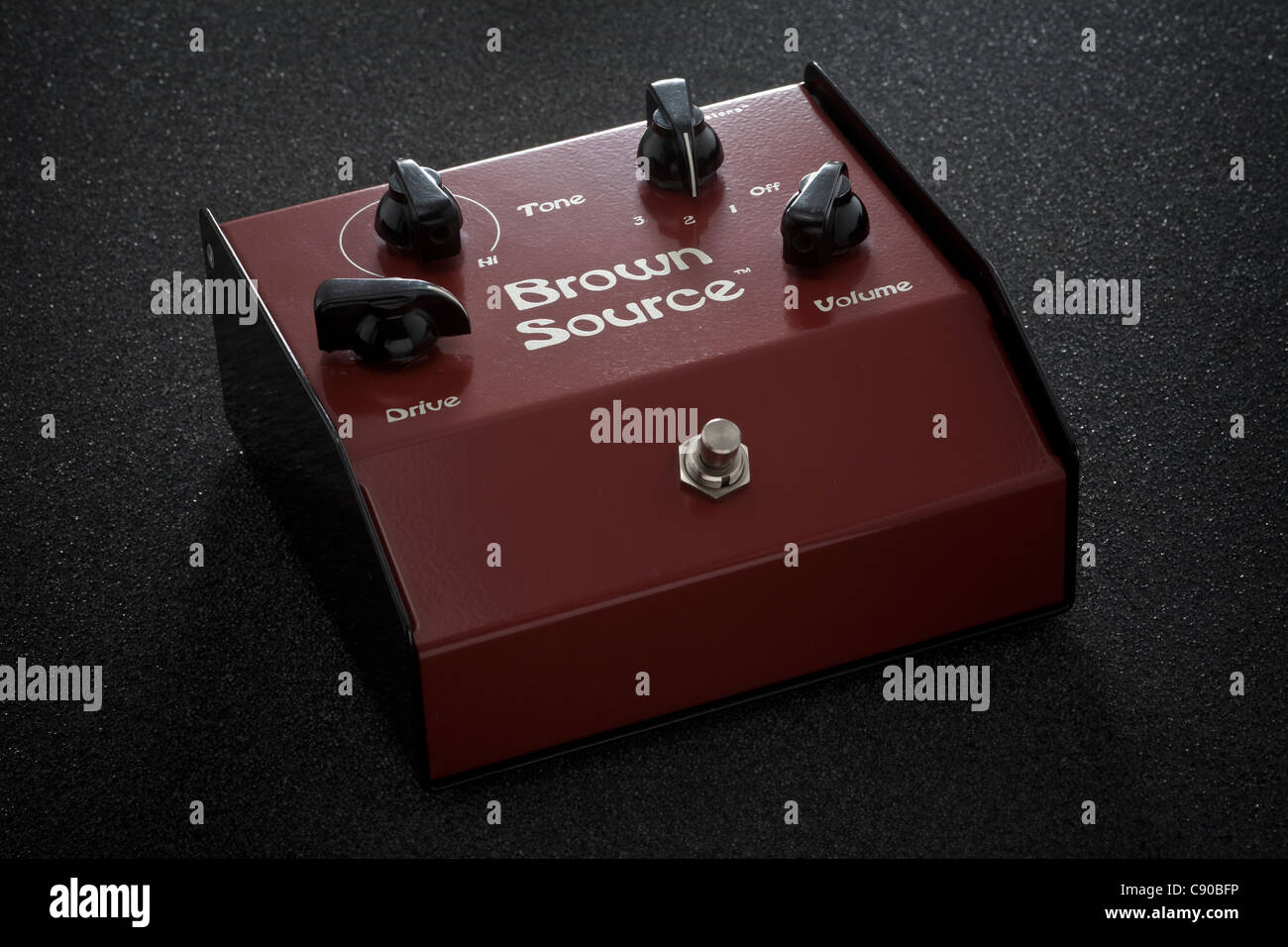 A BROWN SOURCE effect pedal photographed in the studio. It is an effect ...