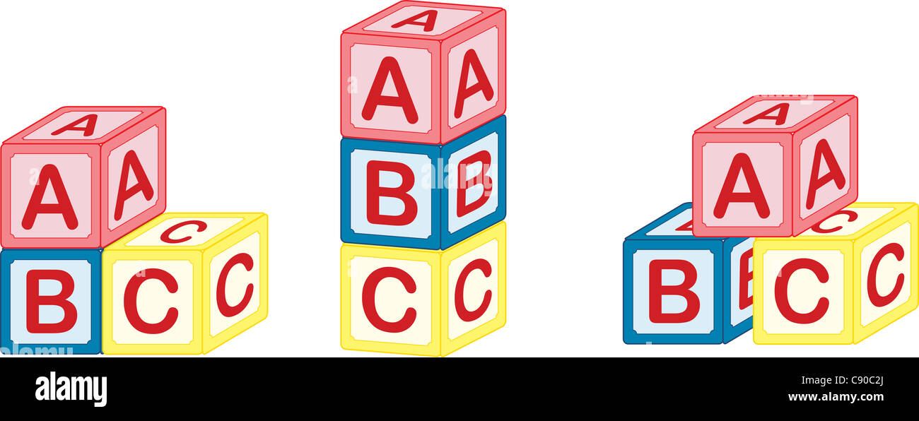 A, B, C learning Block for kids Stock Photo - Alamy