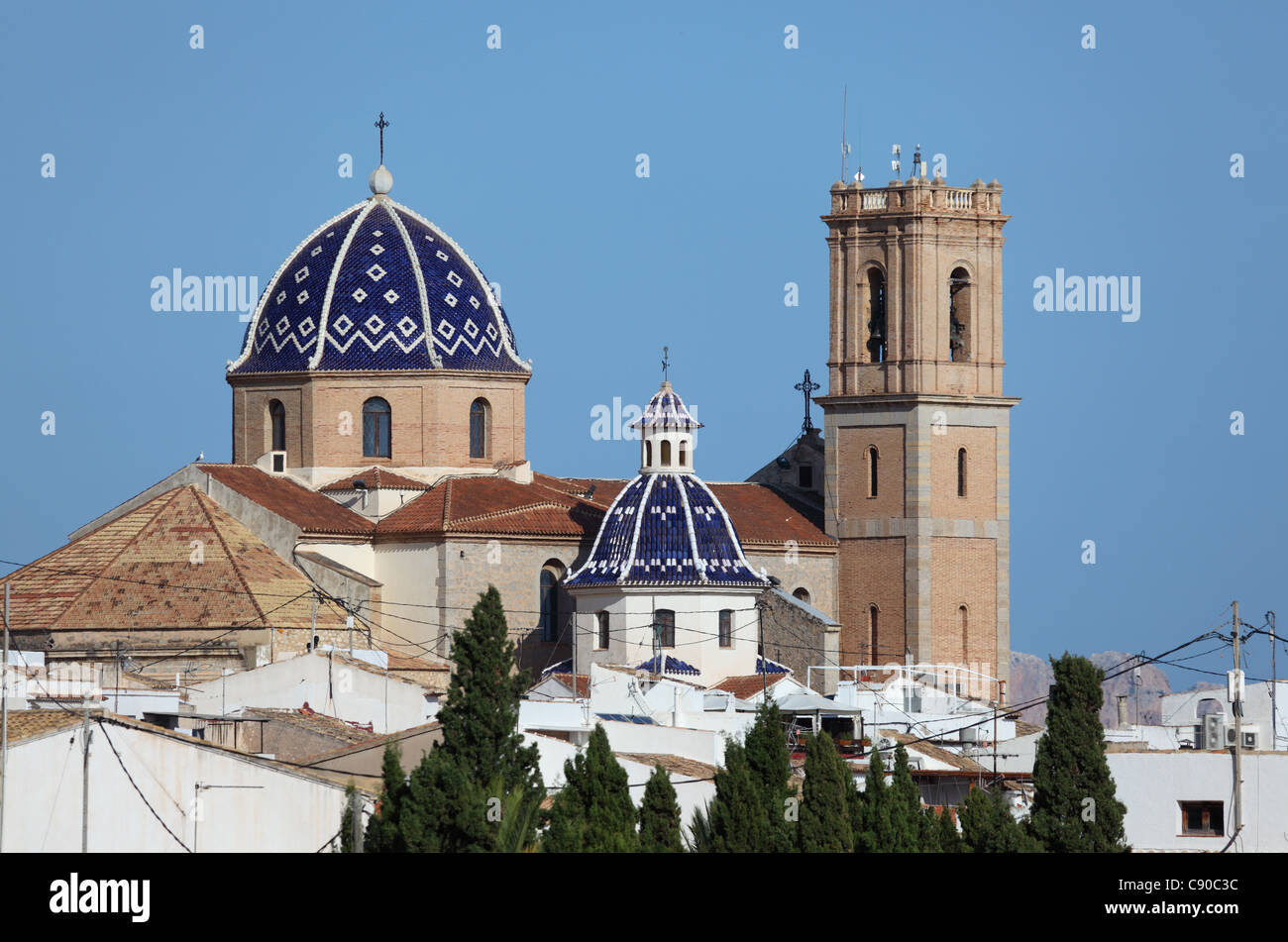 Cathedral of Mediterranean town Altea, Spain Stock Photo - Alamy