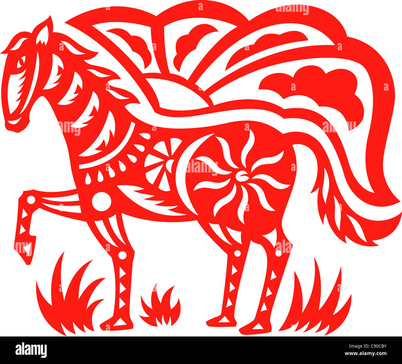 Chinese traditional paper cut horse hi-res stock photography and images ...