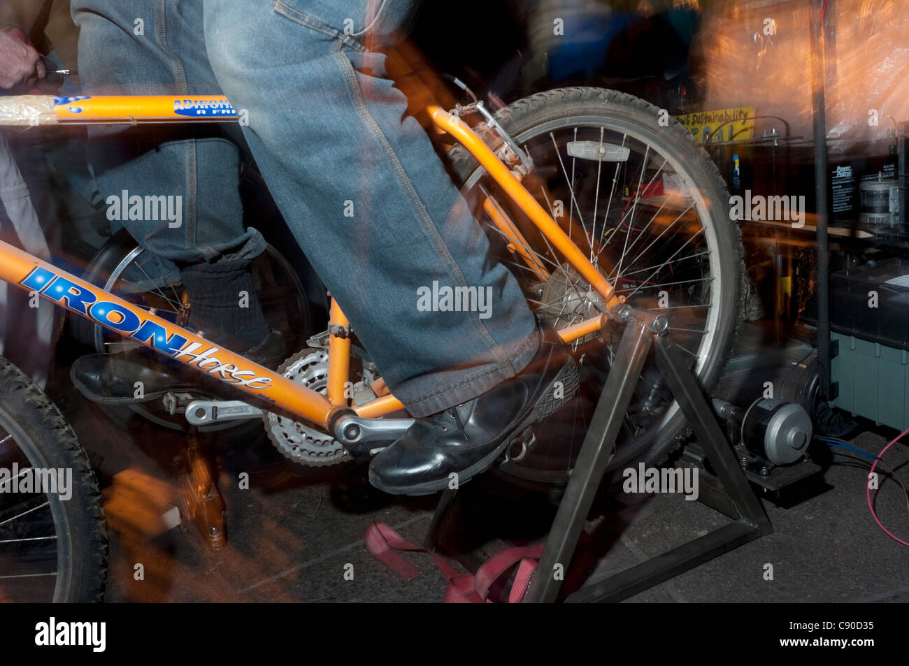 Human powered generator hi-res stock photography and images - Alamy