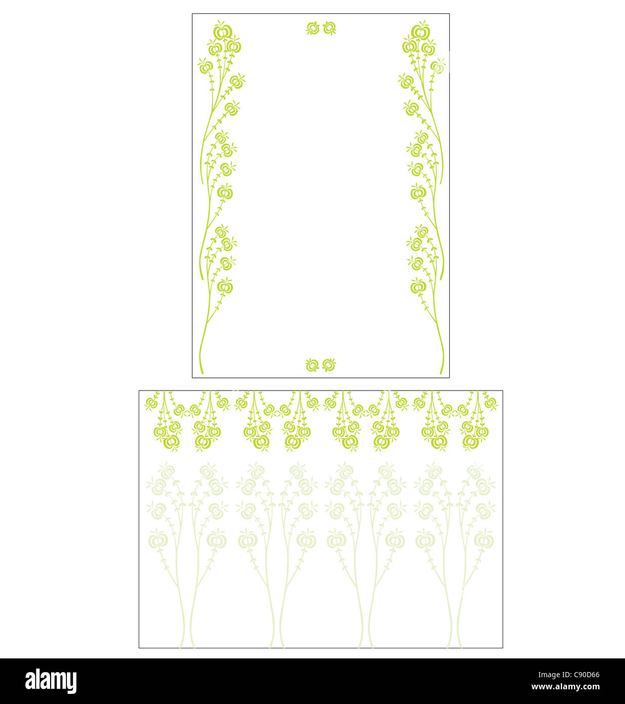 A horizontal and vertical natural template, great for invitations Stock ...