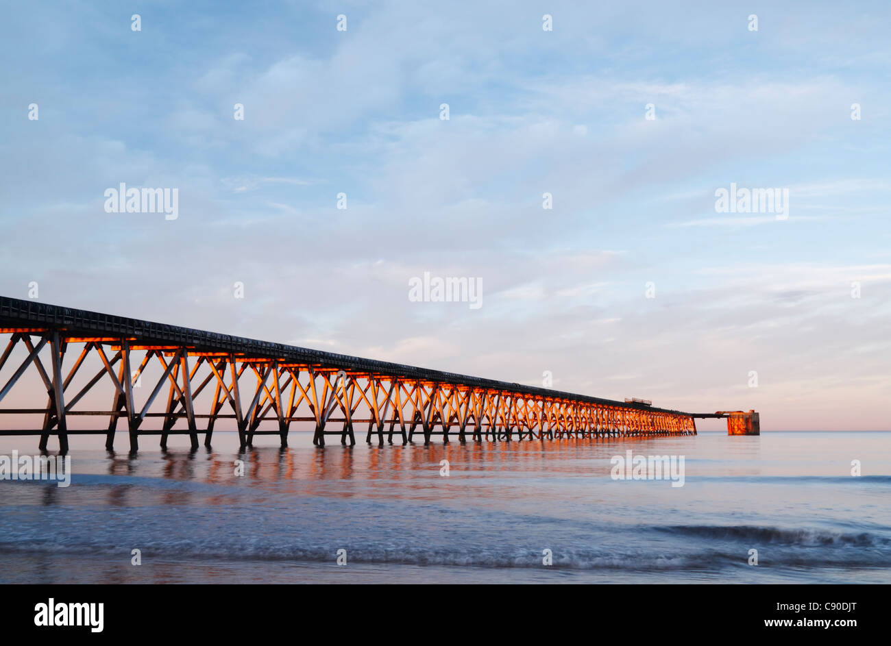 Steetley pier at sunrise. Hartlepool, England. UK Stock Photo - Alamy