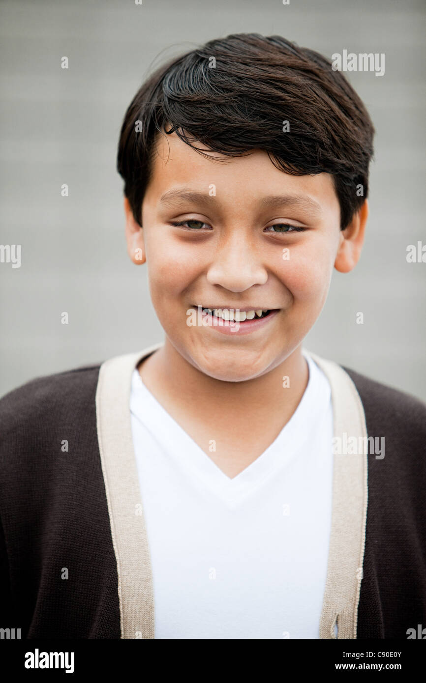 Boy smiling to camera, portrait Stock Photo - Alamy
