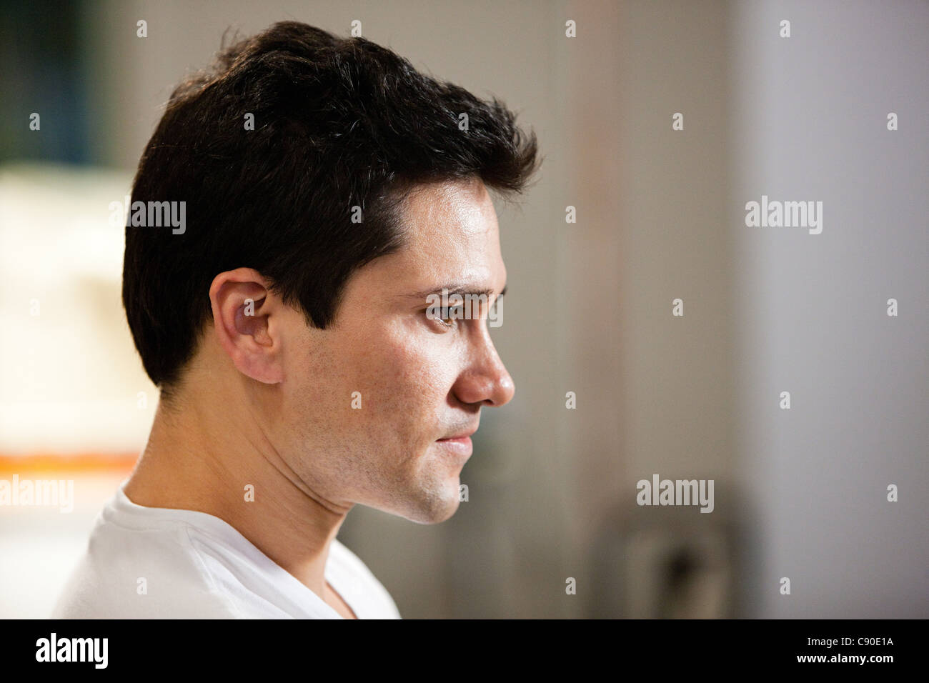 Contemplative man, portrait Stock Photo - Alamy