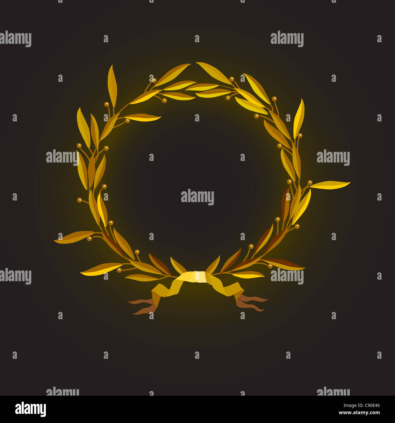 Gold laurel wreath hi-res stock photography and images - Alamy