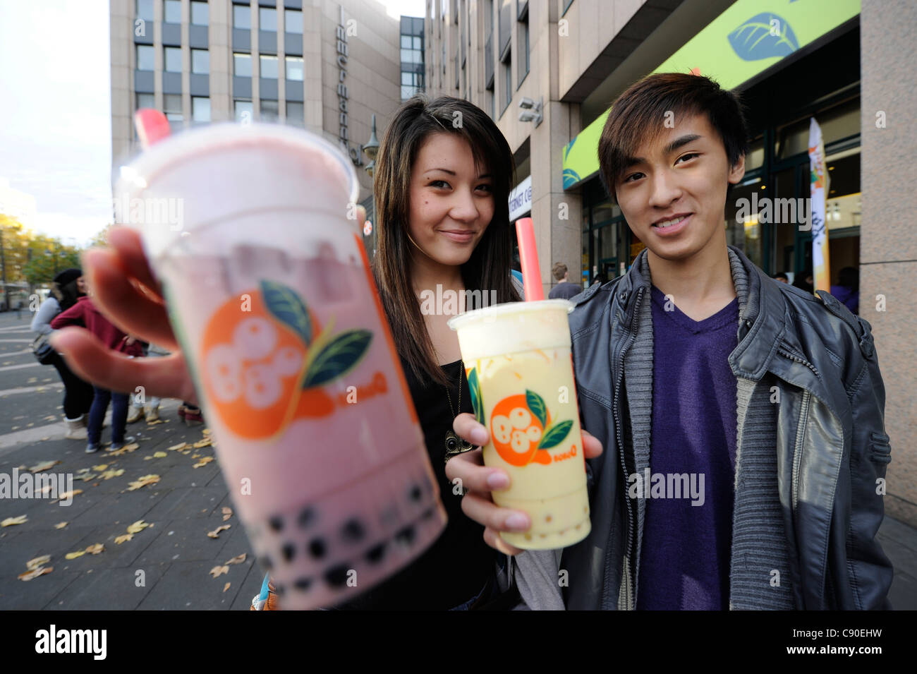 Bubble tea is the new trendy drink from asia Stock Photo - Alamy