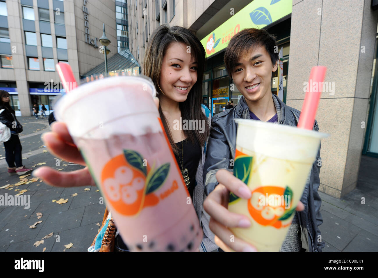 Bubble tea is the new trendy drink from asia Stock Photo - Alamy