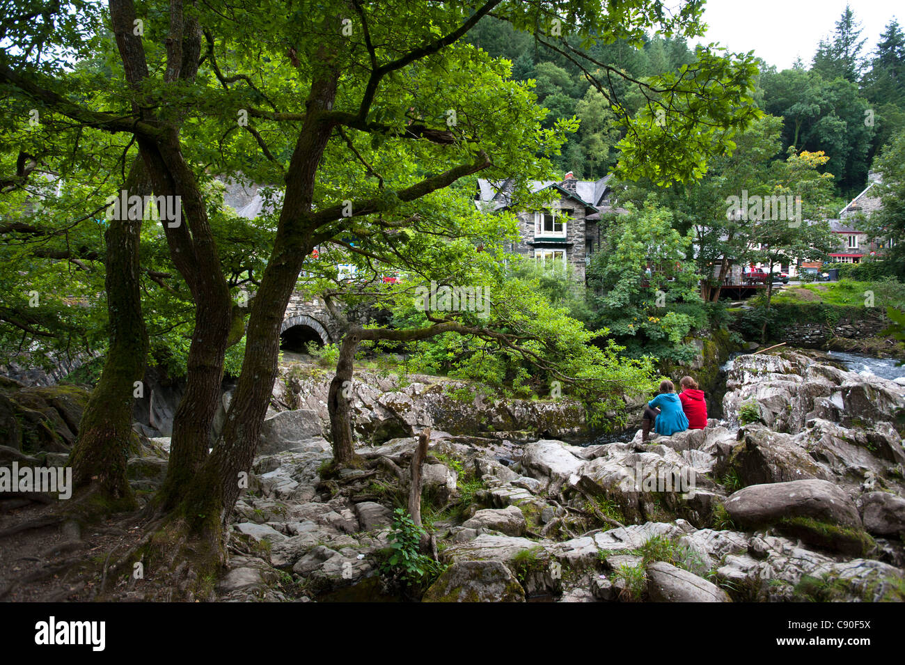 The village of Betws-y-coed, Snowdonia National Park, Wales, UK Stock ...