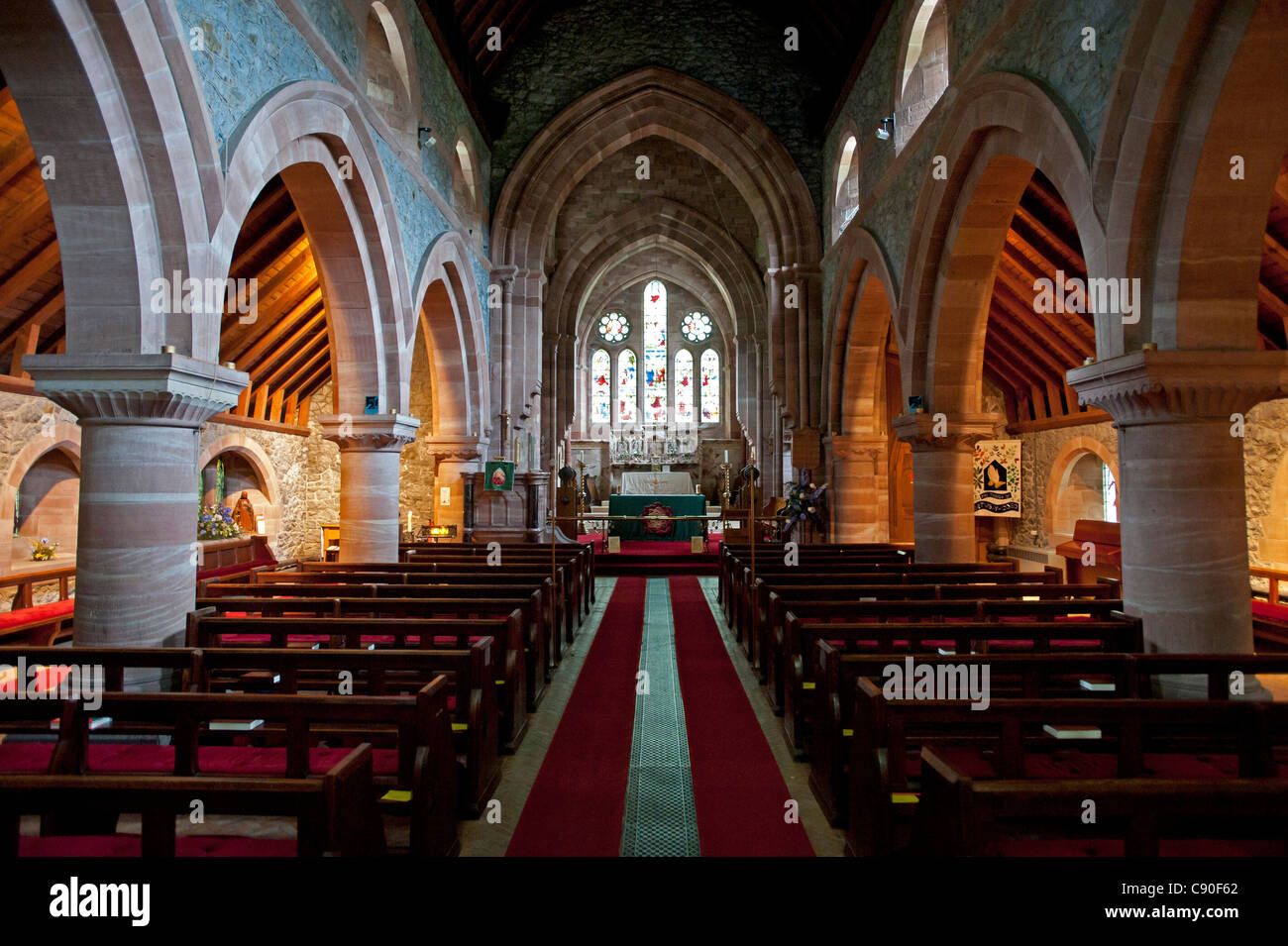 Inside the church in the village of Betws-y-coed, Snowdonia National ...