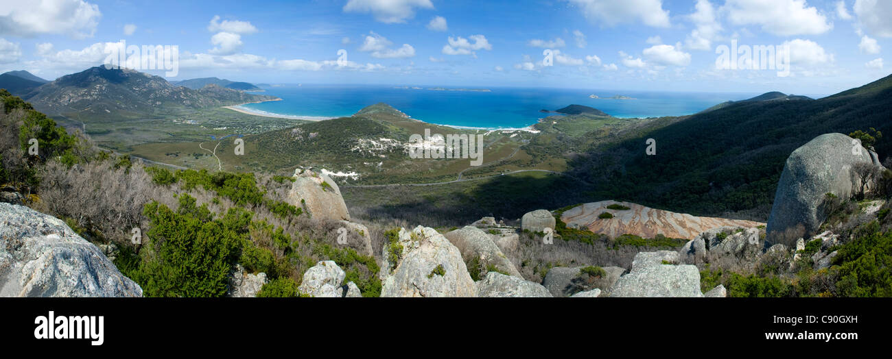 Panoramic view from the top of Mt. Bishop, Wilsons Promontory National ...