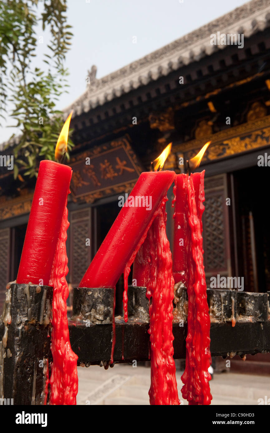 Candles at The Giant Wild Goose Pagoda Da Yanta near Xi'an, Shaanxi ...