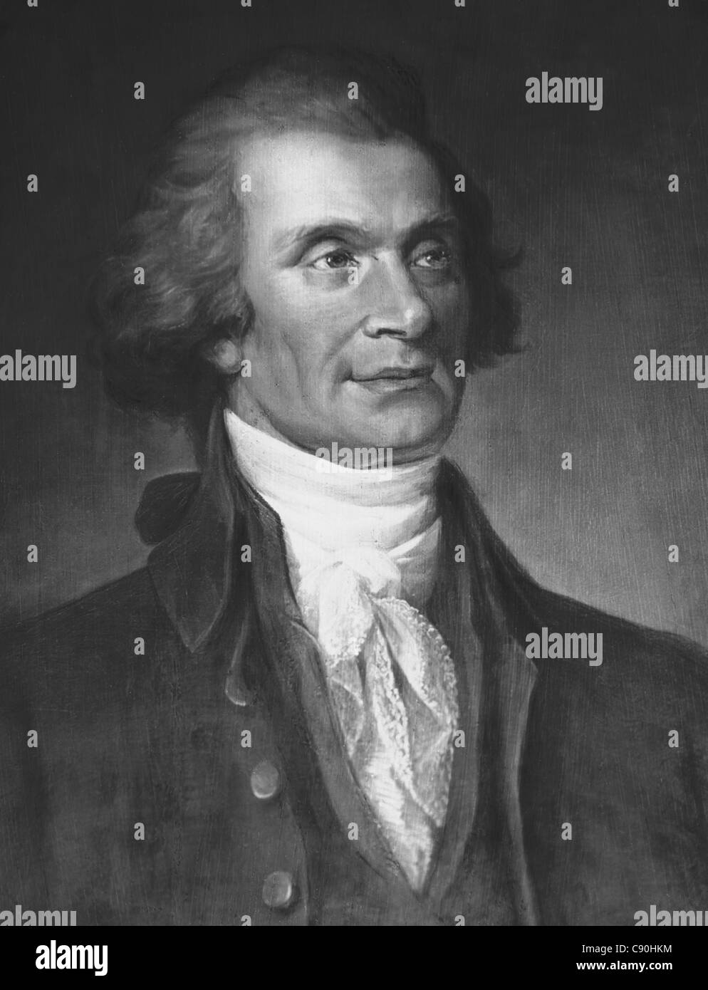Vintage portrait of American statesman Thomas Jefferson (1743 - 1826 ...