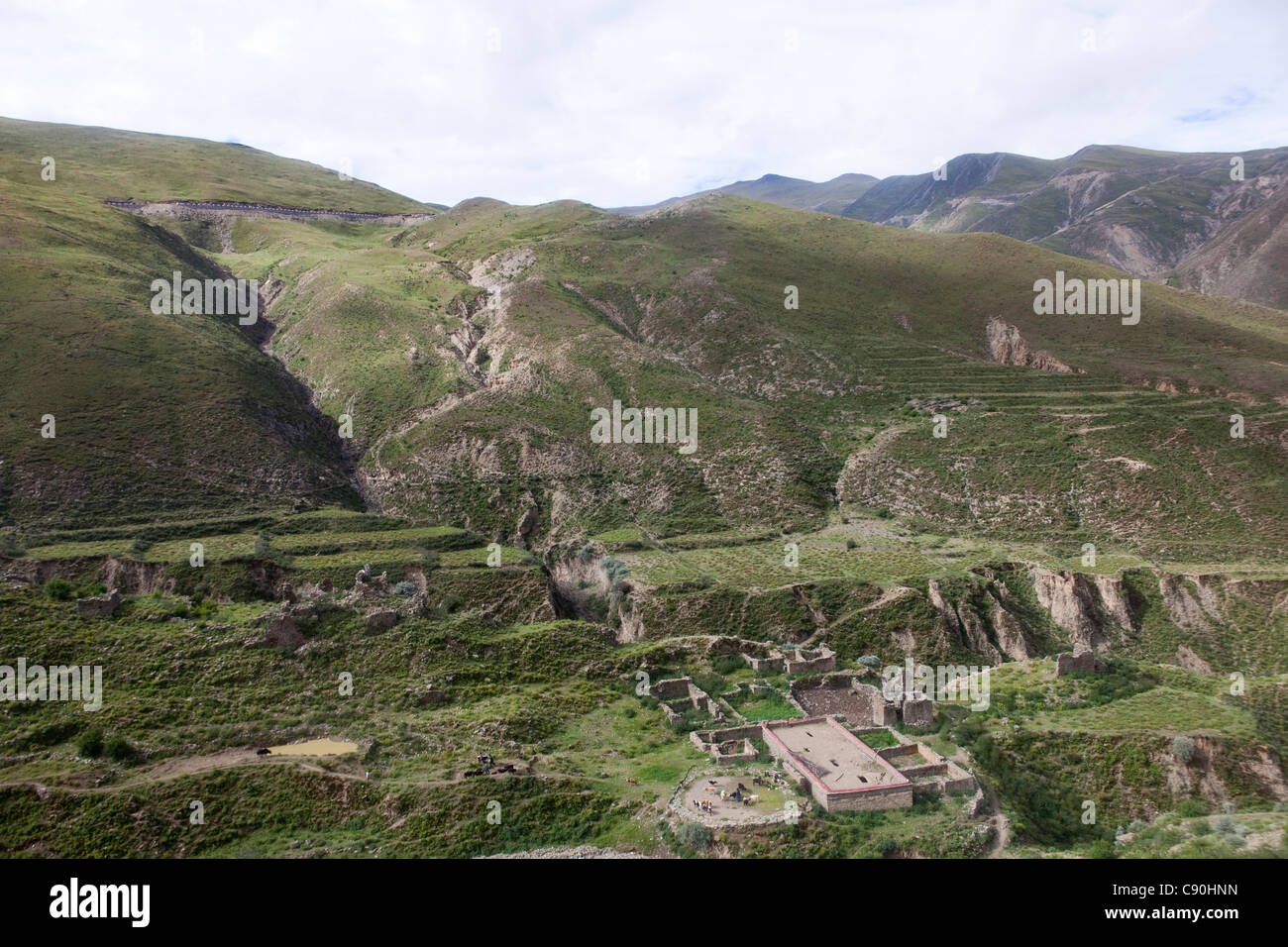 Landscape in the Transhimalaya Mountains near Lhasa, Tibet Autonomous ...