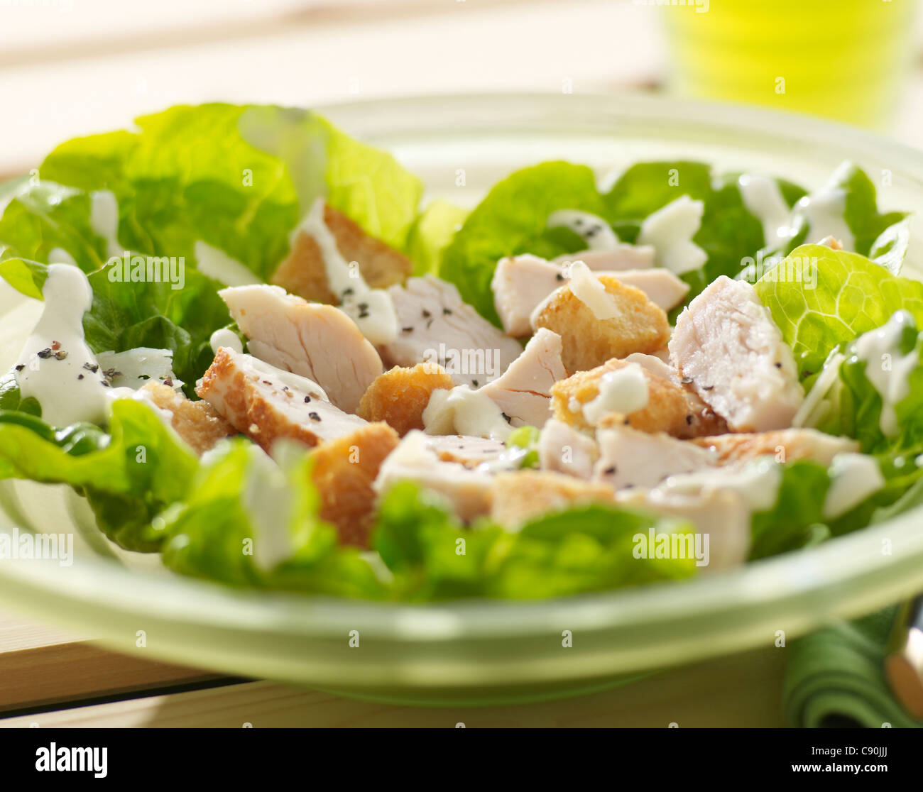 Chicken Caesar salad Stock Photo - Alamy